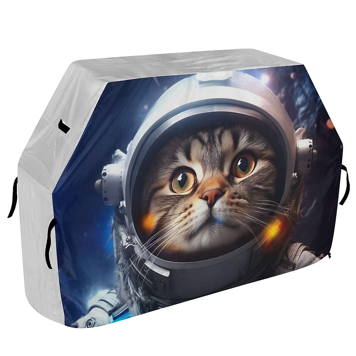 xigua Cat Astronaut Grill Cover 65 Inch Outdoor Heavy Duty BBQ Cover Waterproof Fade & Weather Resistant Gas Grill Cover for Most Grills