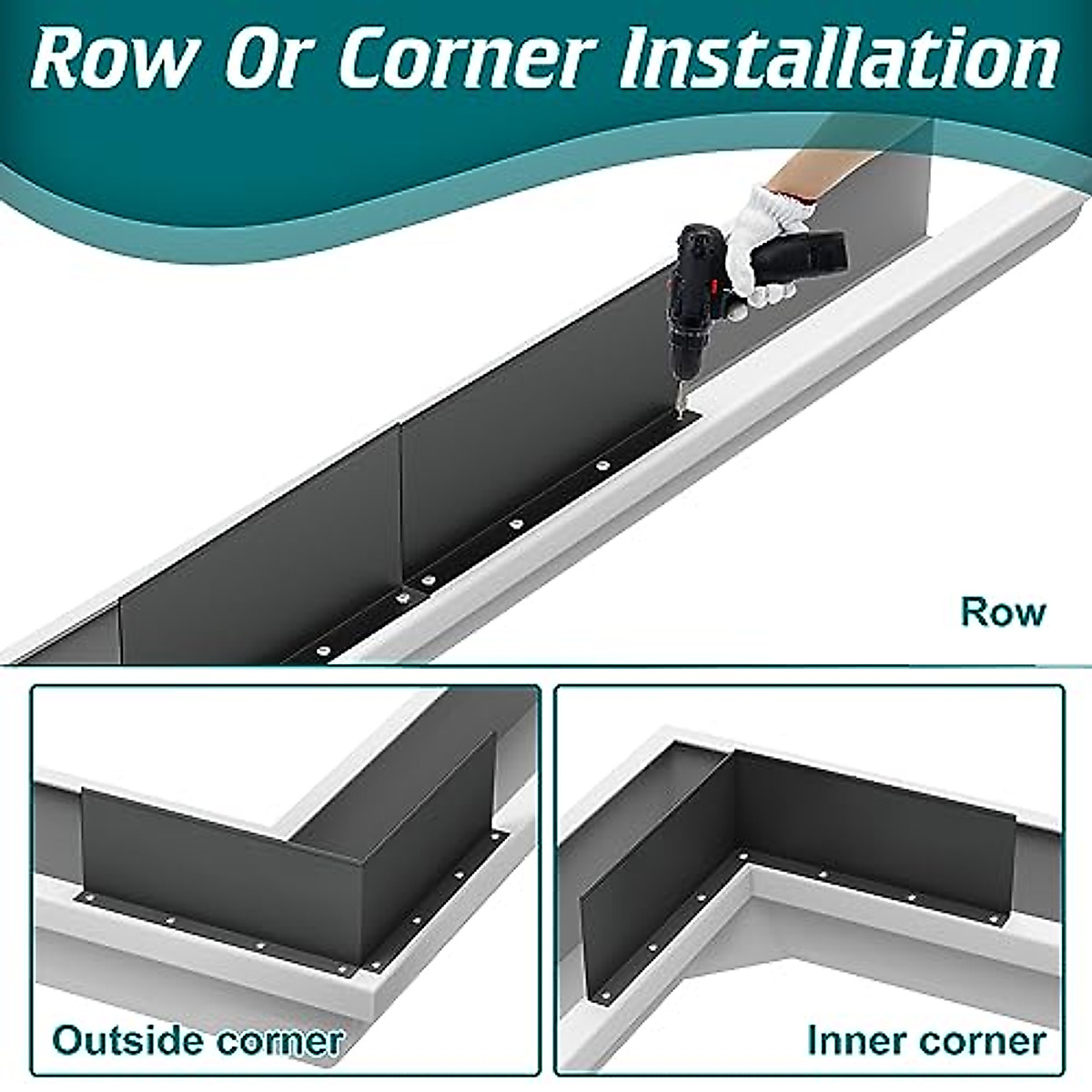 Daisypower 12 Pack Gutter Valley Splash Guards,Rainwater Roof Rain ...