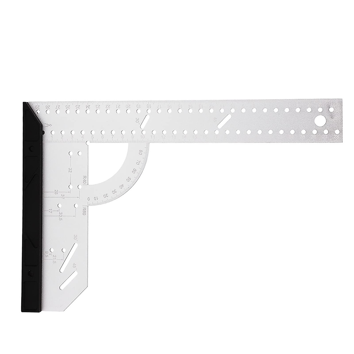 KJAOYUPositioning Square,90 Degree Positioning Squares,Positioning Squares for Woodworking, 300mm Aluminium Alloy Clear Scale L Ruler Carpenter Tool for Woodworking