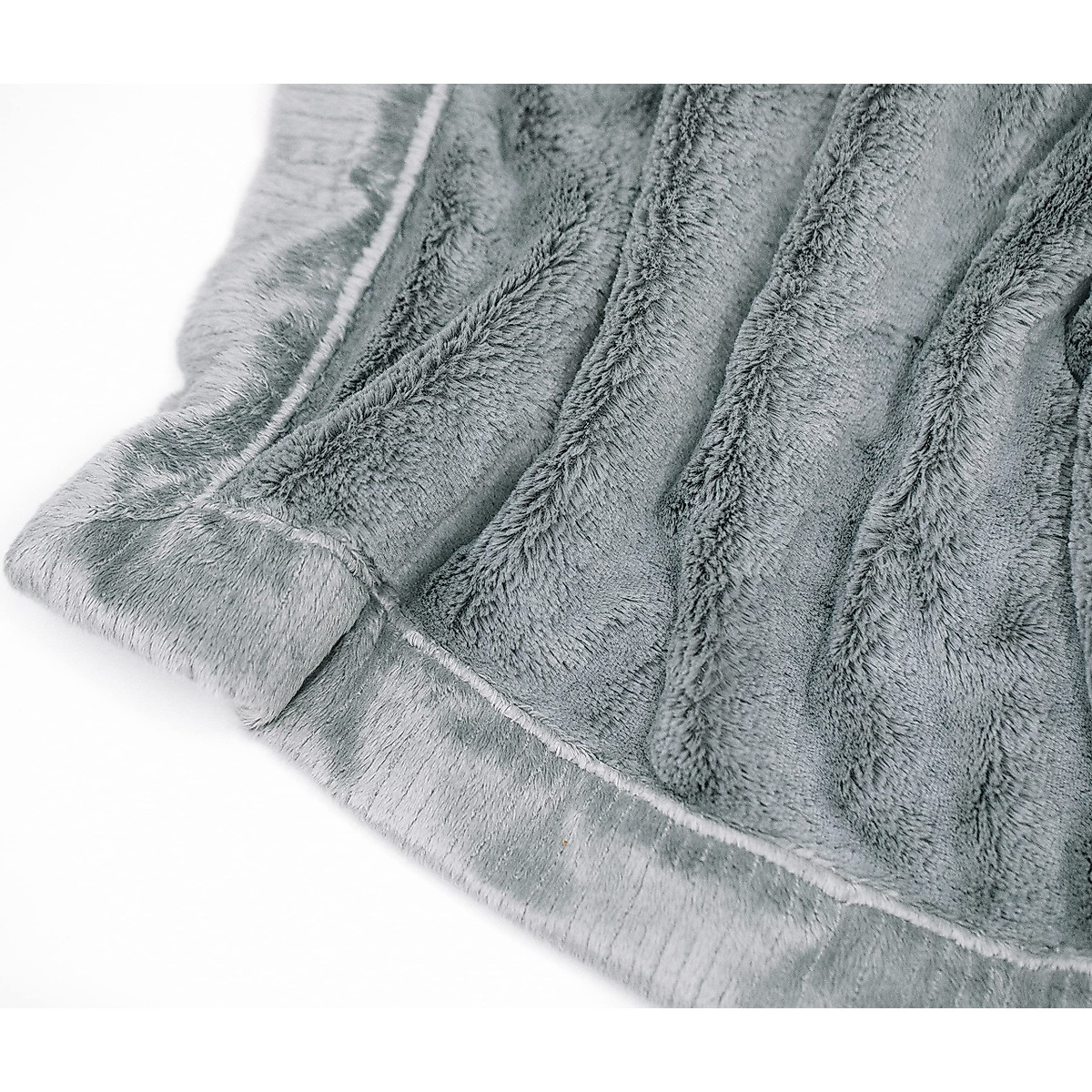 SARANONI Security Blankets for Babies Super Soft Boutique Quality Lush Luxury Baby Blanket (Mini 15" x 20", Gray)