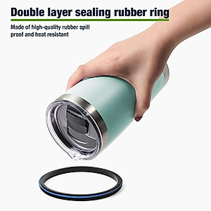 Silicone Rubber Seal Replacement Gaskets for Yeti 20 oz Tumbler Lids, 3 Pack Gaskets Compatible with Yeti 10oz Lowball & 20oz Tumbler