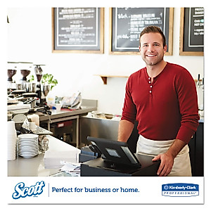 Scott 98200 1/8-Fold Dinner Napkins, 2-Ply, 17 x 14 63/100, White, 250 per Pack (Case of 12 Packs)