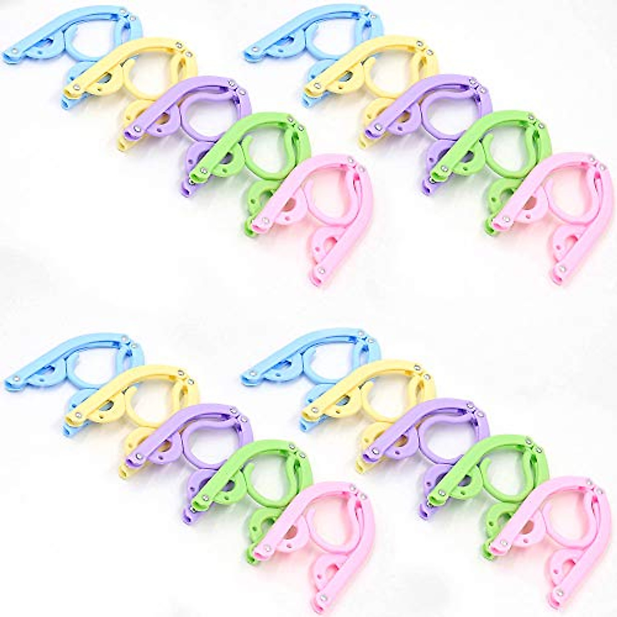 20 Pcs Portable Folding Travel Clothes Hangers, Foldable Clothes Drying Rack for Travel