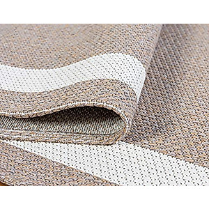 Rugs.com Georgia Collection Rug – 4' x 6' Taupe Flatweave Rug Perfect for Living Rooms, Large Dining Rooms, Open Floorplans