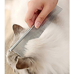 Maxshop Dog Grooming Scissors with Safety Round Tips, Heavy Duty Titanium Pet Grooming Trimmer Kit, Professional Thinning Shears, Curved Scissors with Comb for Dogs and Cats (Set of 3)