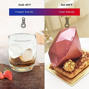 2 Pack Large Ice Cube Trays, incluing Diamond Ice Cube Molds& Giant Square Ice Cube Trays, Silicone 3D Diamond ice Cube maker with Lids Covers for Christmas Bourbon Whiskey, Reusable and BPA Free