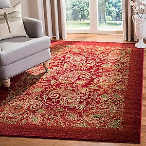 SAFAVIEH Lyndhurst Collection Area Rug - 9' x 12', Beige & Multi, Traditional Paisley Design, Non-Shedding & Easy Care, Ideal for High Traffic Areas in Living Room, Bedroom (LNH224A)