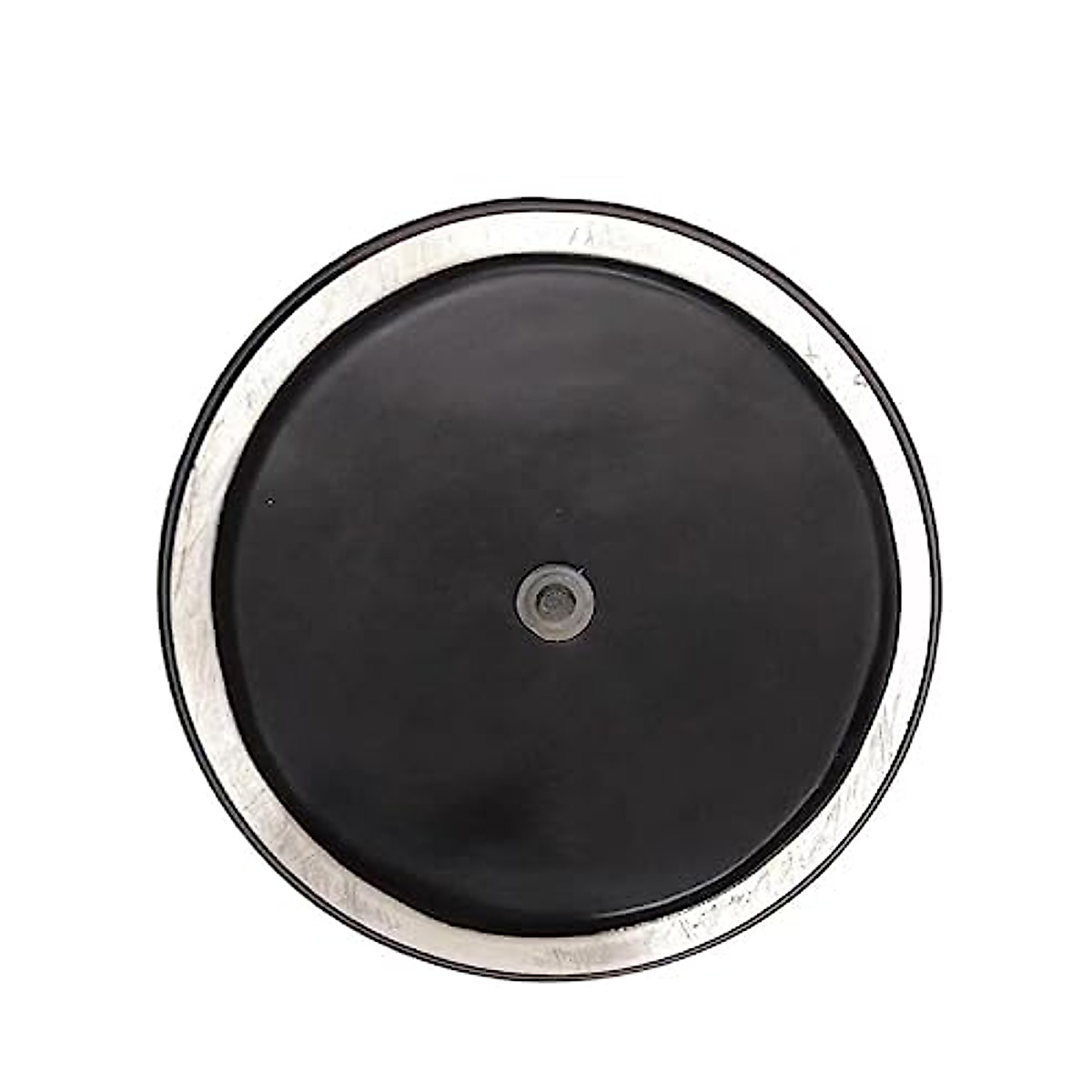 Amazon Basics Fluted Round Ceramic Planter, 8-Inch, Black