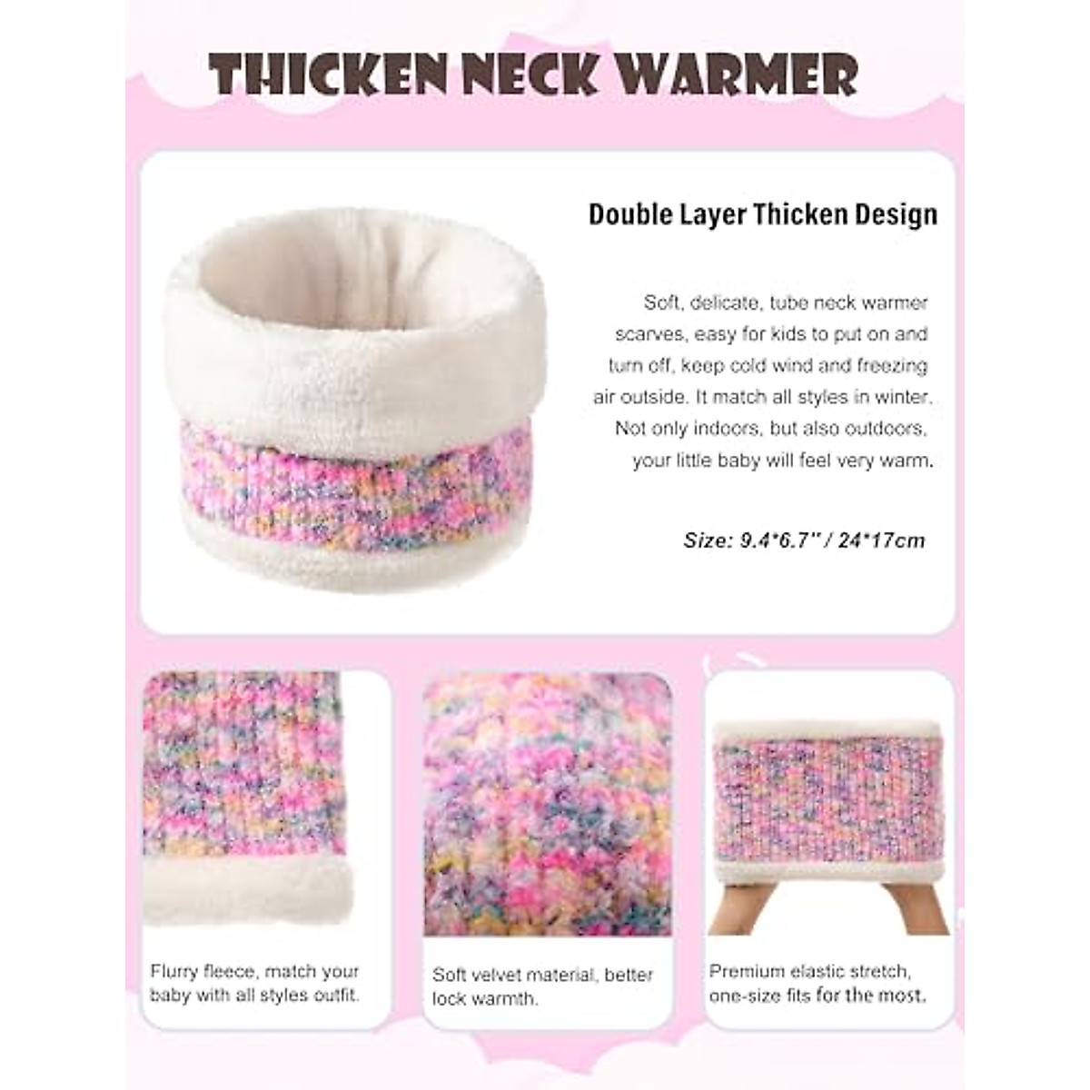 Kids Hat Scarf Gloves Set Girl Ages 3-5 4-6, Toddler Winter Fleece Lined Beanie Hats Mittens 2t Boys Baby 6-12 9 12-18 Months