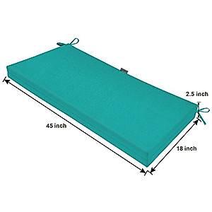 SewKer Outdoor Bench Cushion 44 x 18 Inch Waterproof Patio Furniture Cushions, High Density Foam Never Deform (Green)
