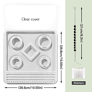 INDIVSHOW The Design Bracelet Bead Board with Clear Cover for Jewelry Bracelet Making Supplies