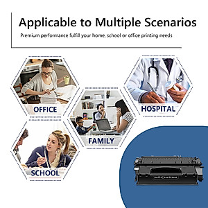 53X Toner Q7553X: 1 Pack Replacement for HP 53X Toner Cartridge P2014 P2014n P2015 P2015d P2015dn P2015x Printer, Black