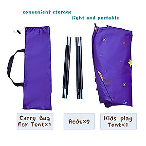 Homfu Kids Play Tent Outdoor Boys Indoor Playhouse for Children Tents Toddler Girls Gift Game Play HouseToys (Purple)