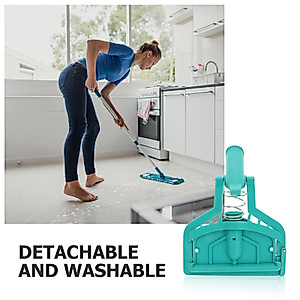 LIFKOME Commercial Mop Clamps Gripper Mop Heavy Duty Mop Head Clamps Replacement Mop Head Clip Change Mop Head for Floor Cleaning Home Bathroom Kitchen Green