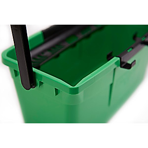 Unger QB12B Bucket 12 litres for Washers up to 35 cm Wide with Litre Scale Including Strainer as Shelf Rectangular Shape
