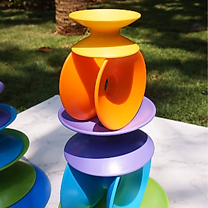 VIPAMZ Rainbow Stacking Toys for Toddlers 1-3,Educational Toddler Spinning Toys, Autism Sensory Toys & Montessori Baby Stacking Toys – Perfect Spin Stacking Toy & Spin Again Toy