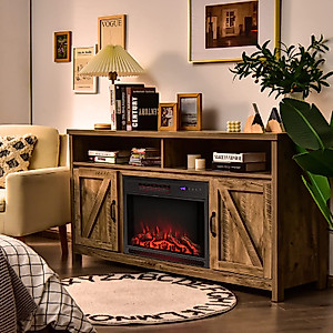 ARLIME 25 Inch Electric Fireplace Inserts in-Wall Recessed and Freestanding Fireplace Heater, 1400W Electric Room Heater Indoor with 3D Adjustable Flame, Remote Control, Thermostat, and Timer