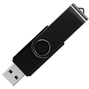 KAISLE 64GB USB Flash Drives 2 Pack USB 2.0 Thumb Drive Pen Drive Swivel Memory Sticks (2 Colors: Black Blue)