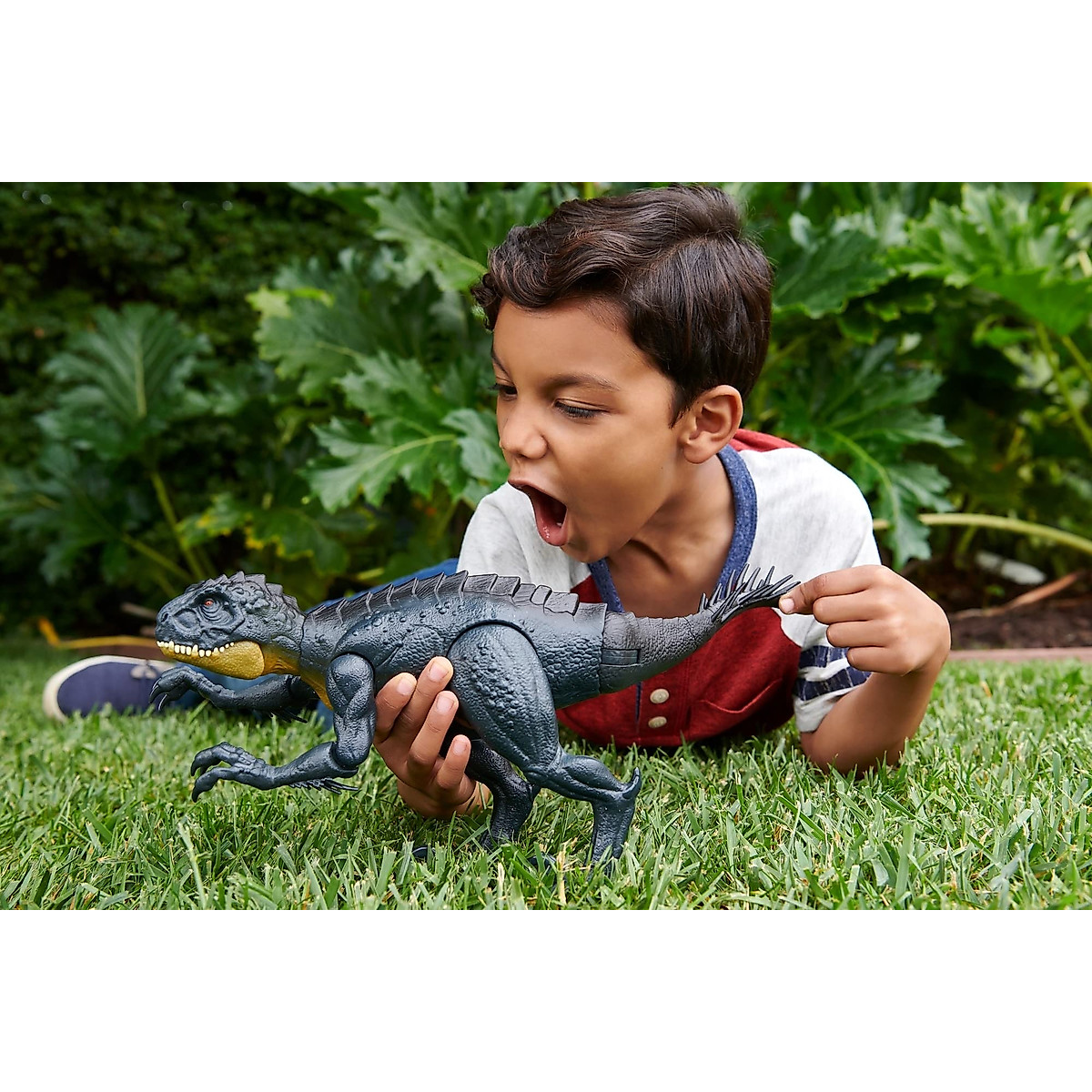 Mattel Jurassic World Toys Slash ‘N Battle Scorpios Rex Action & Sound Dinosaur Figure Camp Cretaceous with Movable Joints, Slashing & Tail Whip Motions & Roar Sound, Kids Gift Ages 4 Years & Up
