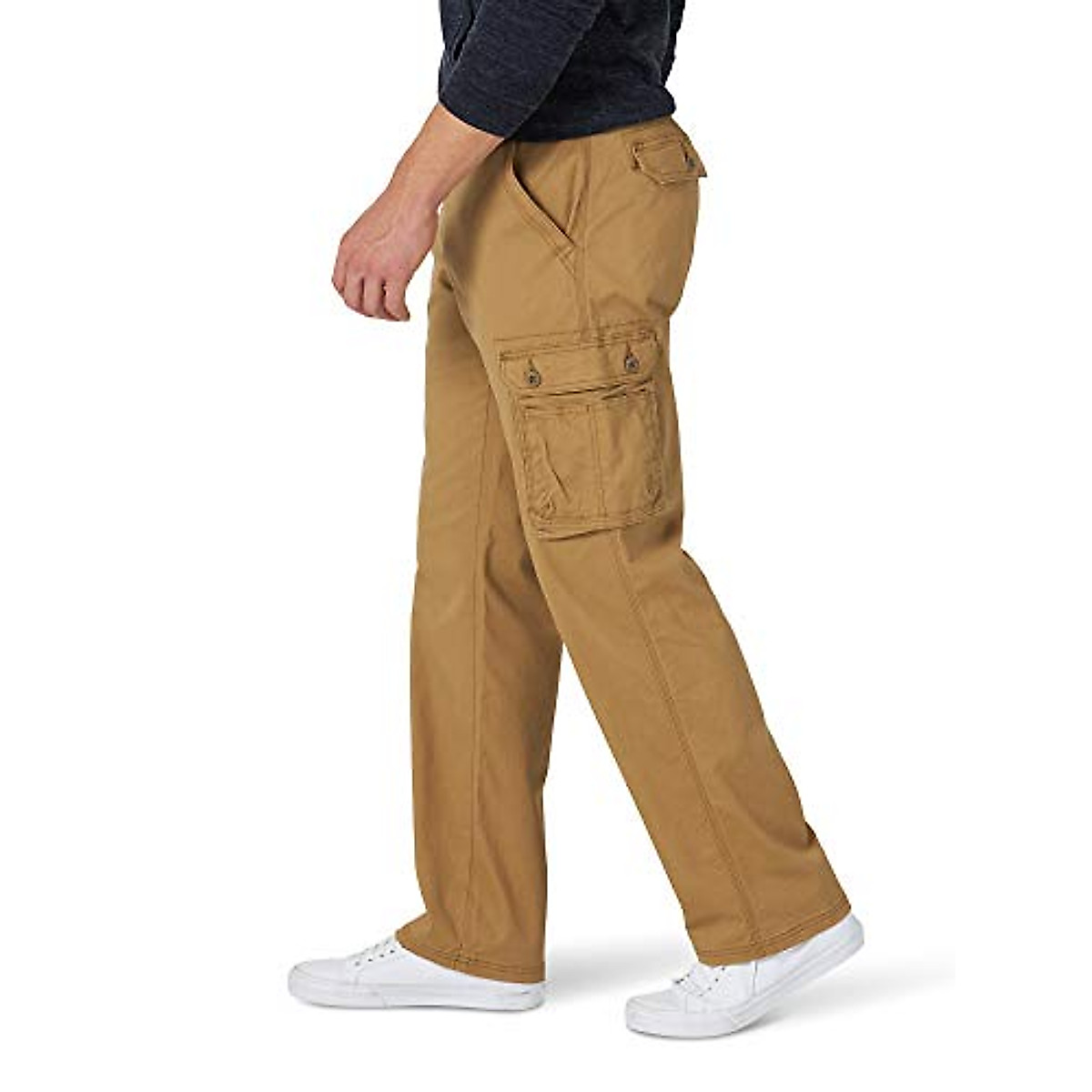 Lee Men's Wyoming Relaxed Fit Cargo Pant, Bourbon, 42W x 30L