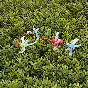 uoudio Garden Pinwheels Whirligigs Wind Spinner Windmill Toys for Kids Yard Decor Hummingbird Lawn Decorations Decorative Garden Stakes Outdoor Whirlygig Windmills Gardening Art Whimsical Baby Gifts