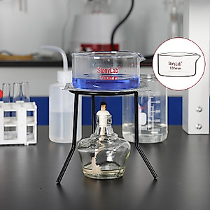 stonylab Crystallizing Dish with Spout and Heavy-Duty Rim, Borosilicate Glass Reusable Crystallizing Dishes for Crystallization and Evaporation, 1 Liter Capacity OD 150mm