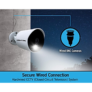 Night Owl CCTV Video Home Security Camera System with 4 Wired 1080p HD Indoor/Outdoor Cameras with Night Vision (Expandable up to a Total of 16 Wired Cameras) and 1TB Hard Drive