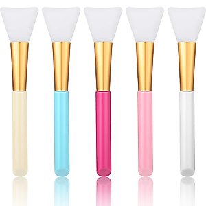 Patelai 20 Pieces Soft Silicone Facial Mud Applicator Clay Tools Face Mask Brushes Beauty Tools for Sleeping Mud Mask Hairless Body Lotion and Body Butter
