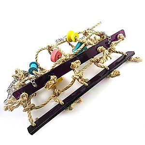 Pet Supplies Parrot Bird Cage Toy Game Hanging Rope Climbing Net Swing Ladder Parakeet Budgie Macaw Play Activity Gym Toys for Small Bird