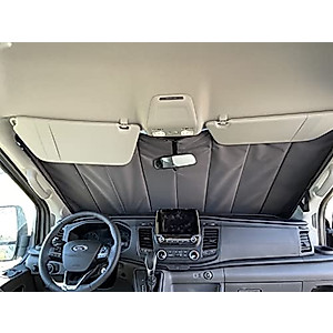 VanEssential Ford Transit Front Windshield Cover - Charcoal Gray