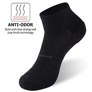 Ankle Athletic Socks, ZEALWOOD Merino Wool No Show Running Socks for Men Women Mens Ankle Wool Socks For Women Hiking Socks Men Moisture Wicking Summer Low Cut Wool Socks Tennis Golf Cycling Socks