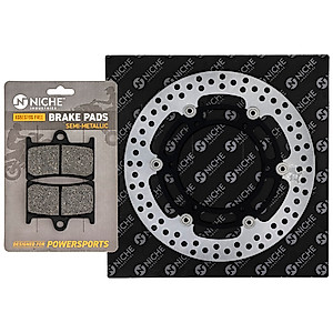 NICHE Front Brake Rotor Pad Semi Metallic Kit for Yamaha YZF R6 R6S YZF600R R1 5JJ-W0045-00-00 4SV-2581T-01-00