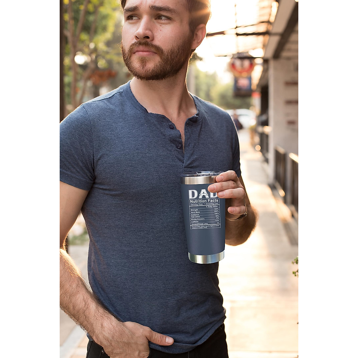 NewEleven Christmas Gifts For Dad - Birthday Gifts For Dad From Daughter, Son, Kids - Husband Gifts - Birthday Present Ideas For Father, Husband, New Dad, Bonus Dad From Daughter, Son - 20 Oz Tumbler