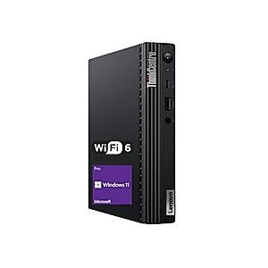 Lenovo ThinkCentre M60e MFF Business Desktop, Intel Core i3-1005G1 Processor, 16GB RAM, 512GB SSD + 1TB HDD, HDMI, Display Port, RJ-45, Wi-Fi 6, Wired Keyboard & Mouse, Windows 11 Pro, Black