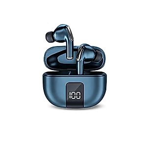 Wireless Bluetooth Earbuds Headphones in Ear with Mic.Touch Control LED Display (Black) High Sound Quality Wireless Earbud, Deep Bass Stereo Bluetooth Earbud with HD Mic(Blue) (AC697N)