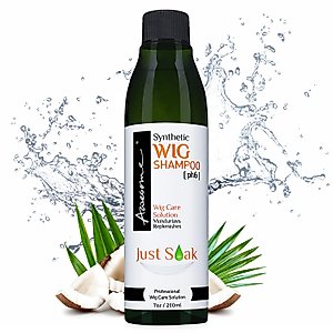 Awesome Synthetic Wig Shampoo, pH6, Detangle and Anti-Frizz, Adds Body & Volume, Hydrates & Moisturizes, Promotes Silkiness & Shine, Easy Combing, Contains Coconut Oil,7 fl oz