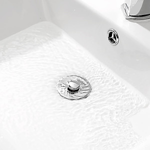 KES Universal Bathroom Sink Stopper, Pop Up Drain Stopper for 1.12~1.83" Bathroom Sink, Brass Bathroom Sink Stopper Replacement Chrome Finish, S1000-CH