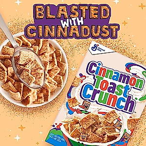 Original Cinnamon Toast Crunch Breakfast Cereal, Crispy Cinnamon Cereal, 12 OZ Cereal Box