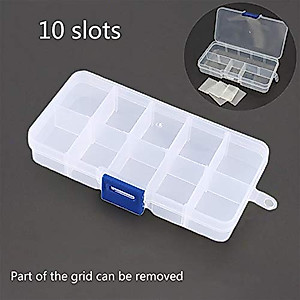 Tatoonly Superjiuex 10 Compartment Slots Cells Portable Tool Box Electronic Parts Screw Beads Ring Jewelry Plastic Storage Box Container Holder