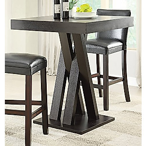 COASTER Square Bar Height Table Cappuccino