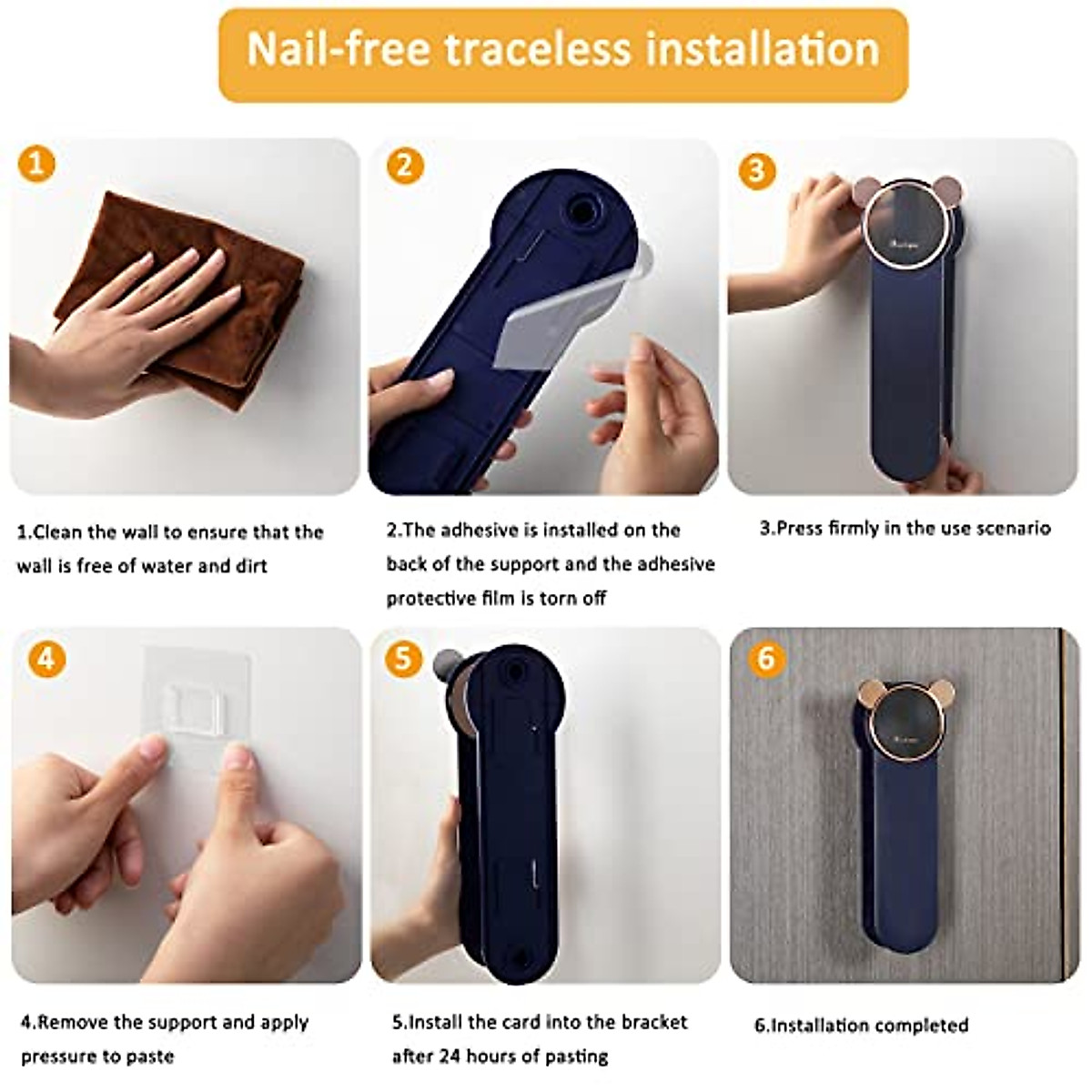 Hanger Organizer Stacker,Wall Mounted Stretchable Clothes Hanger Holder Organizer,Hanger Storage Rack(Blue)