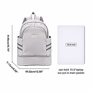 Gym Backpack for Women with Shoes Compartment & Wet Pocket, Large Women Travel Backpack Water Resistant, Sports Swimming Backpack Gym Bag