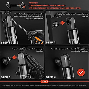 A-Premium Front Hood Bonnet Lift Supports Shock Struts Compatible with Select Ford & Mercury Models - Taurus 2007-2009, Sable 2008-2009, Montego 2007 - Replace# 8G1Z16C826B(2PC Set)