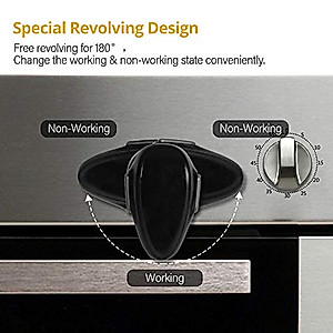 EUDEMON 1 PackChildproof Oven Door Lock, Oven Front Lock Easy to Install and Use Durable and Heat-Resistant Material no Tools Need or Drill (Black)