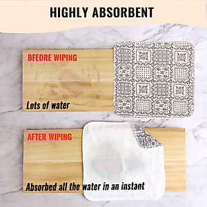 UNIMEIX 24 Pack 11.8 Inch Reusable Paper Towels Washable Roll Zero Waste Reusable Napkins Eco Friendly Paperless Towels for Kichen