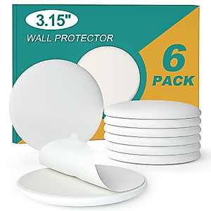 [ 3.15" ] Door Stoppers Wall Protector, 6 PCS Large White Silicone Door Bumpers with Strong Thickened Adhesive, Shock Absorbent Door Knobs Wall Protectors to Cover up Damage and Protect Wall Surfaces