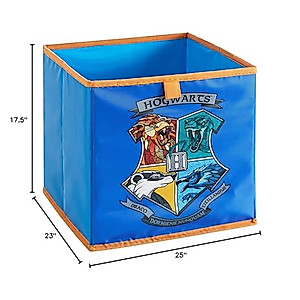 Harry Potter Collapsible Storage Cubby Unit and Bookshelf with 3 Collapsible Cubes
