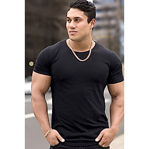 LIFETIME JEWELRY 11mm Miami Curb Cuban Link Chain Bracelet 24k Real Gold Plated (Gold, 8 inches)