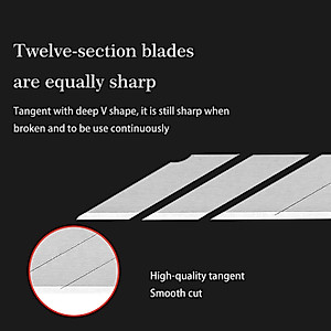 Parnios 9mm Snap Off Blades, Utility Knife Retractable Blades, 30 Degree Snap Off Carbon Steel Blades for Retractable Cutting Knives, Art Knife Replacement Blades Snap-Off Blades 100PCS