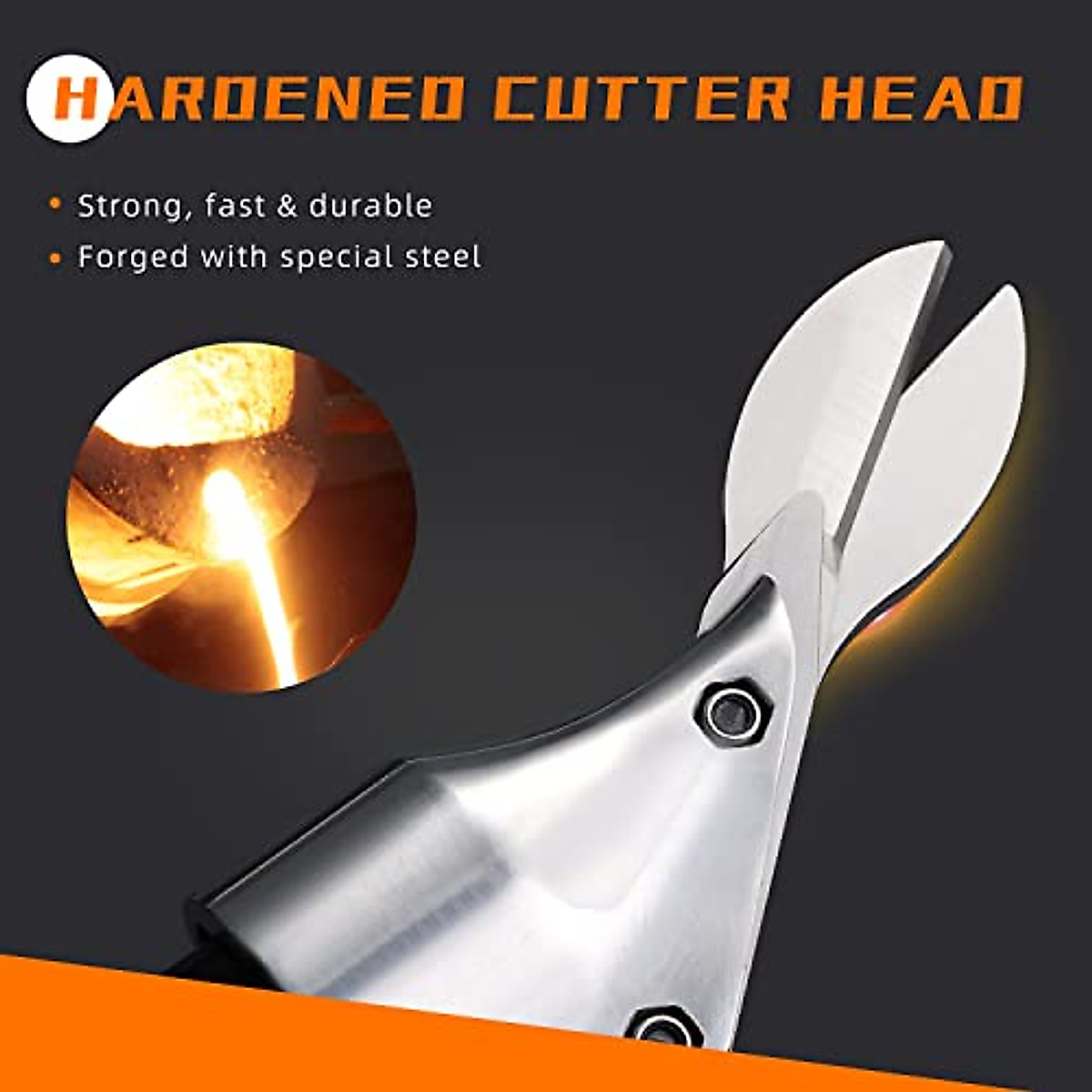 NEWTRY 2600RPM Pneumatic Metal Shear Cutter 2-Blade Pneumatic Scissor Metal Stainless Steel Sheet Metal Cutting Tools Industrial Air Cutter for Iron, Aluminum Sheet, Screen Mesh(Standard A)